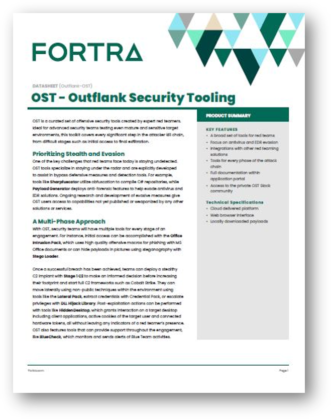 Outflank Datasheets | Outflank