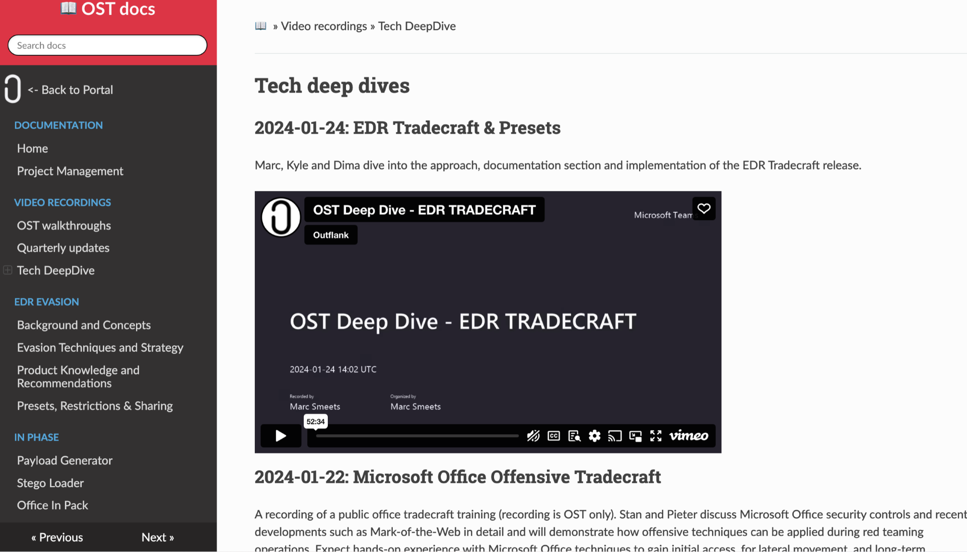 Outflank Security Tooling Features | Tradecraft